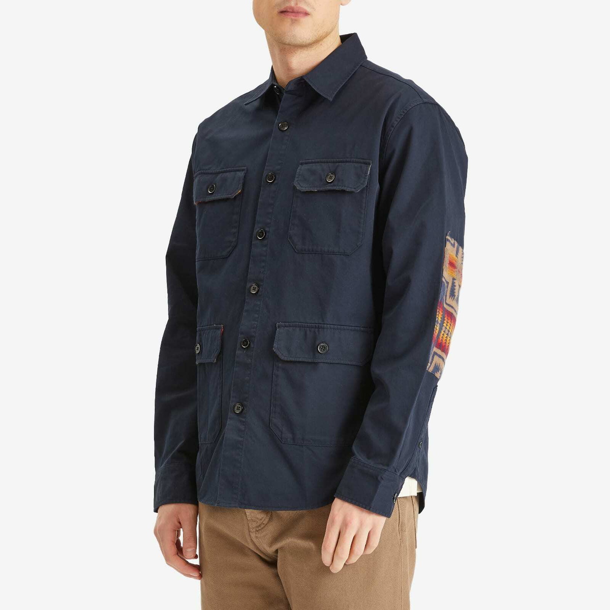Pendleton Men's Patchwork Explorer Shirt in Navy Pendleton