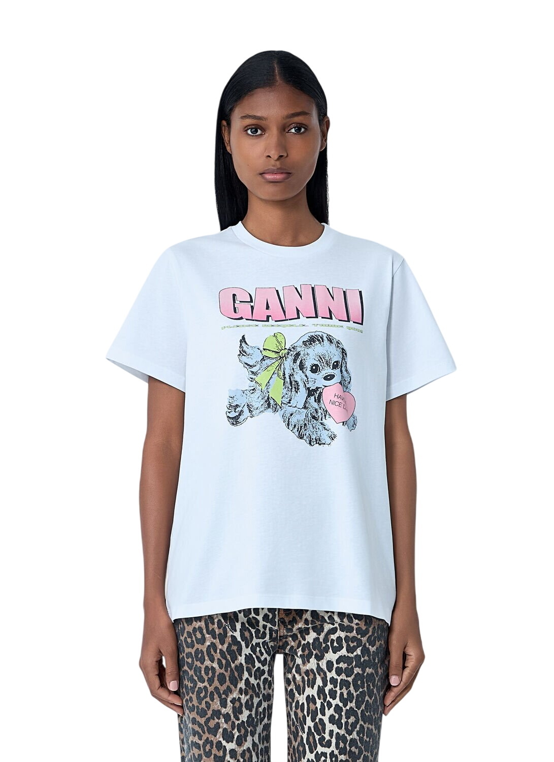 GANNI Logo Motif T-Shirt GANNI