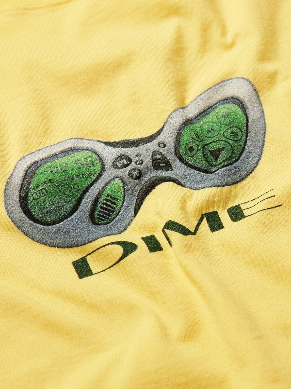 DIME - Winamp Logo-Print Cotton-Jersey T-Shirt - Yellow Dime