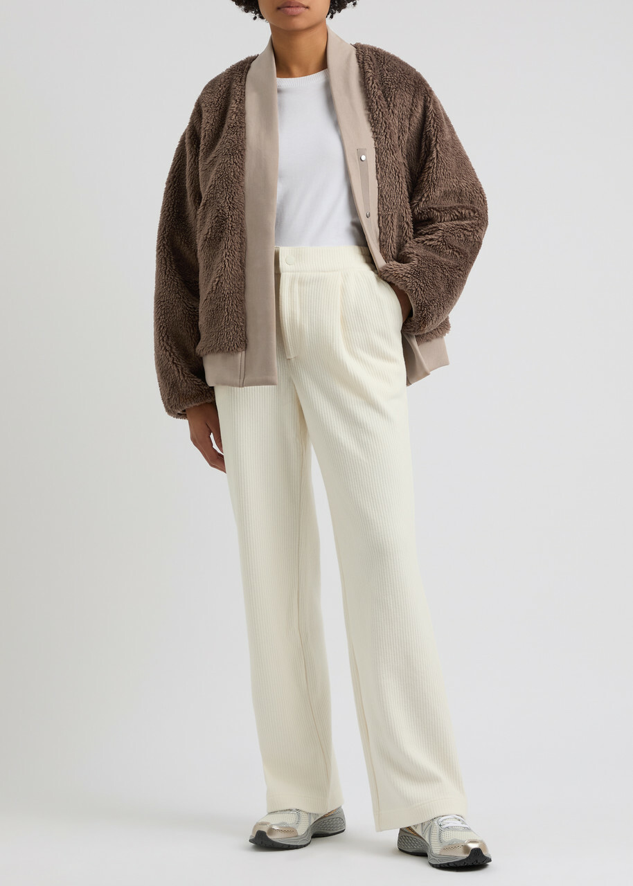 Varley Joanna Reversible Fleece and Nylon Jacket Brown Varley