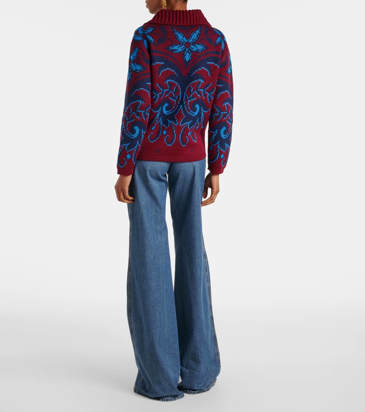 Etro Paisley wool jacquard polo sweater Etro
