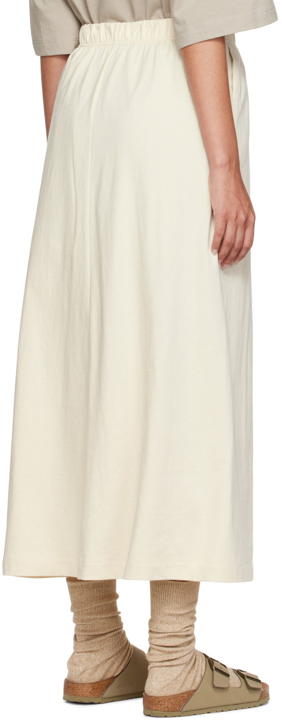 Essentials Off-White Drawstring Midi Skirt Essentials