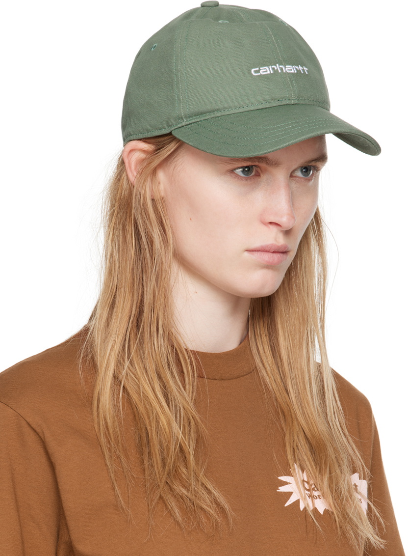Carhartt Work In Progress Green Canvas Script Cap Carhartt WIP