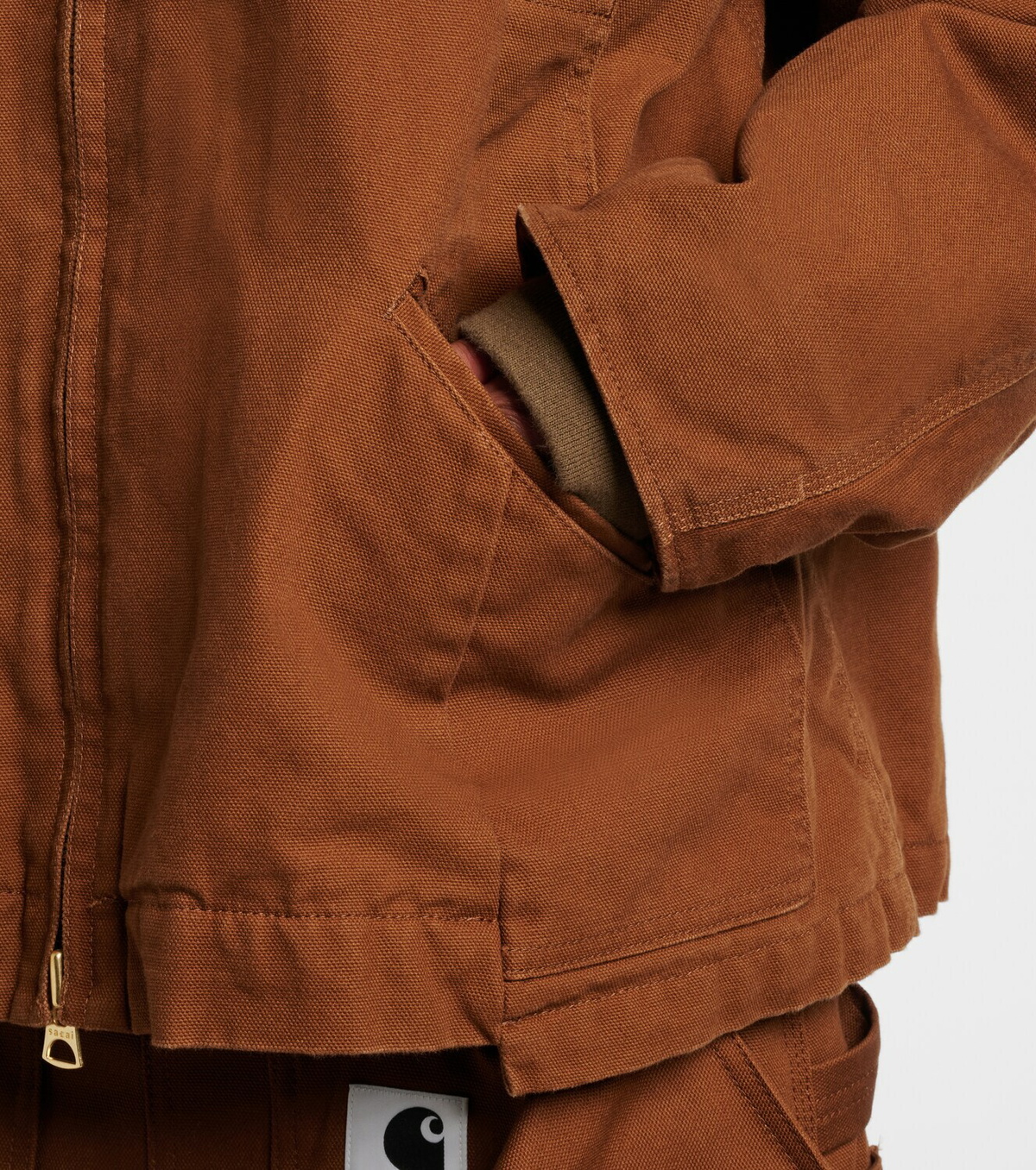 Sacai x Carhartt cotton canvas puffer jacket Sacai