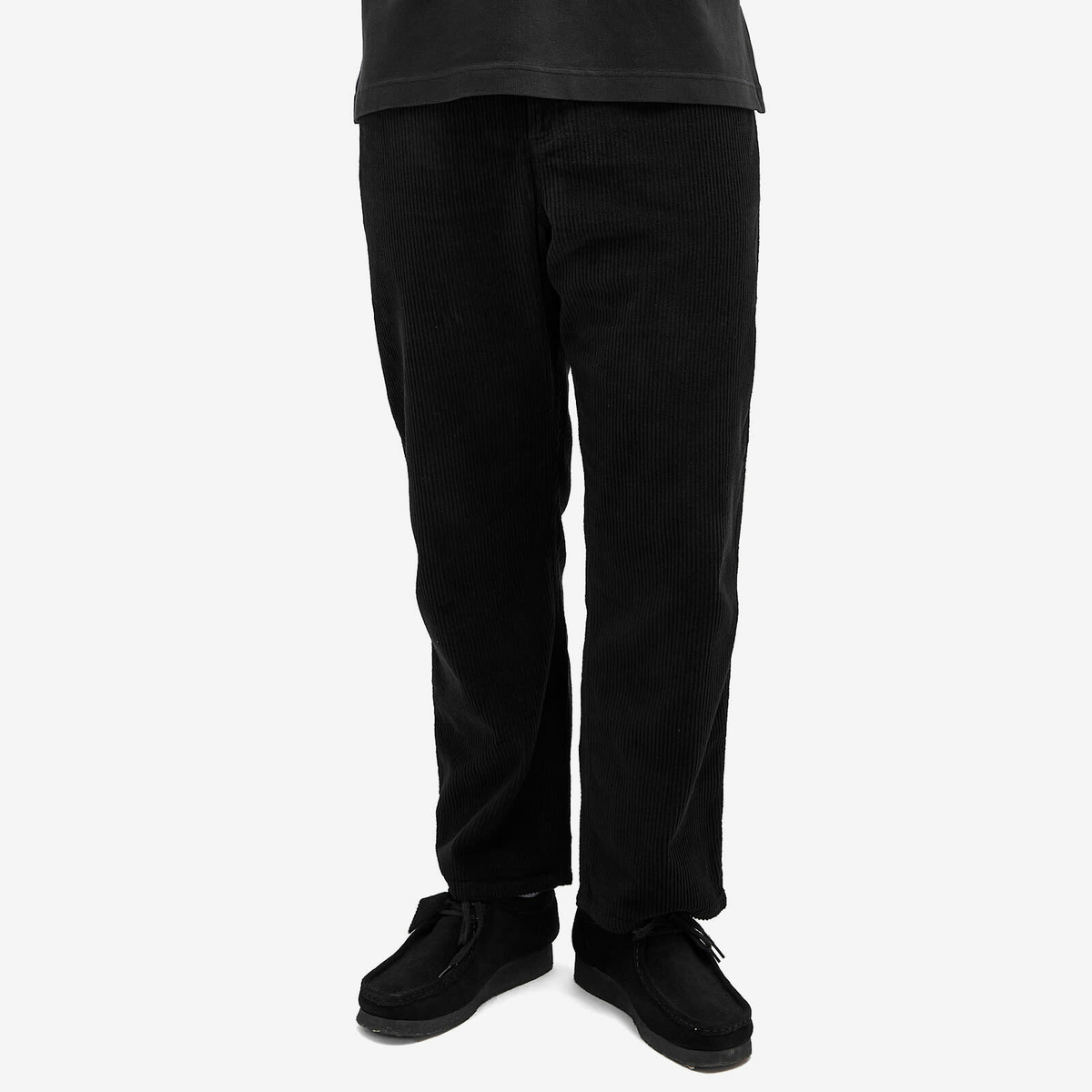 Folk Men's Barrel Leg Pants in Black Heavy Cord Folk