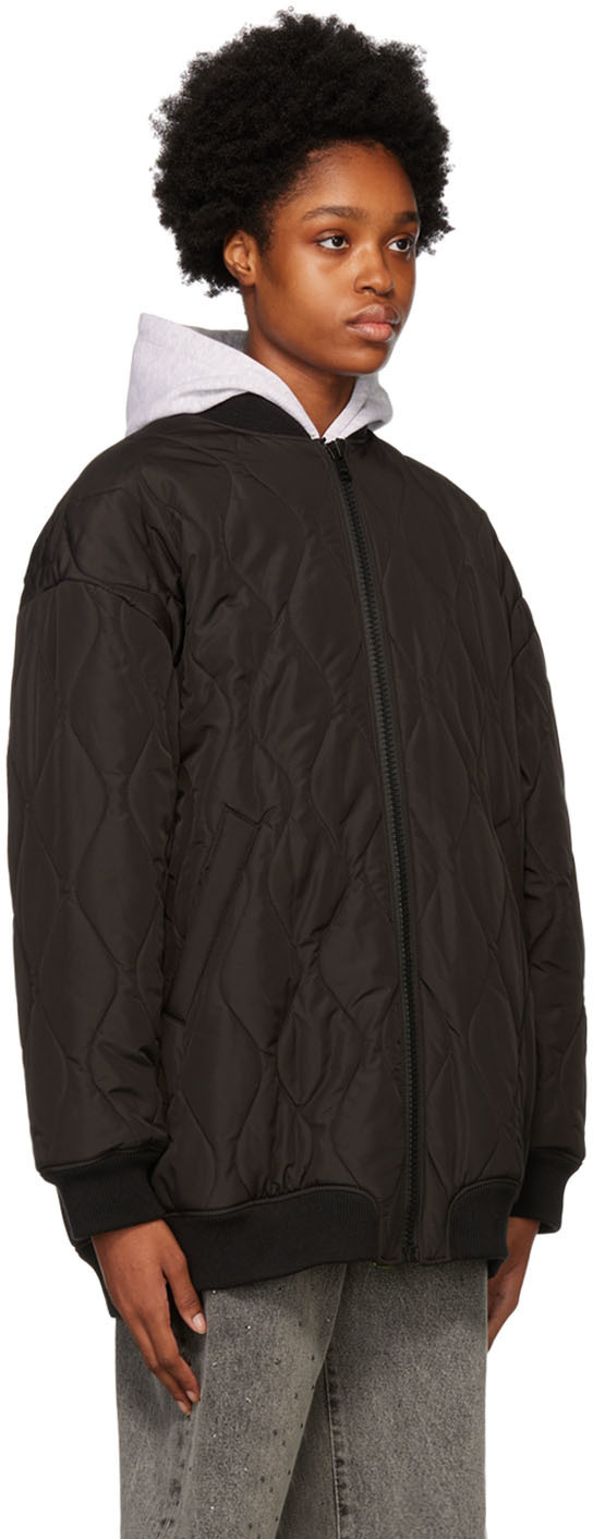 MSGM Black Quilted Jacket MSGM