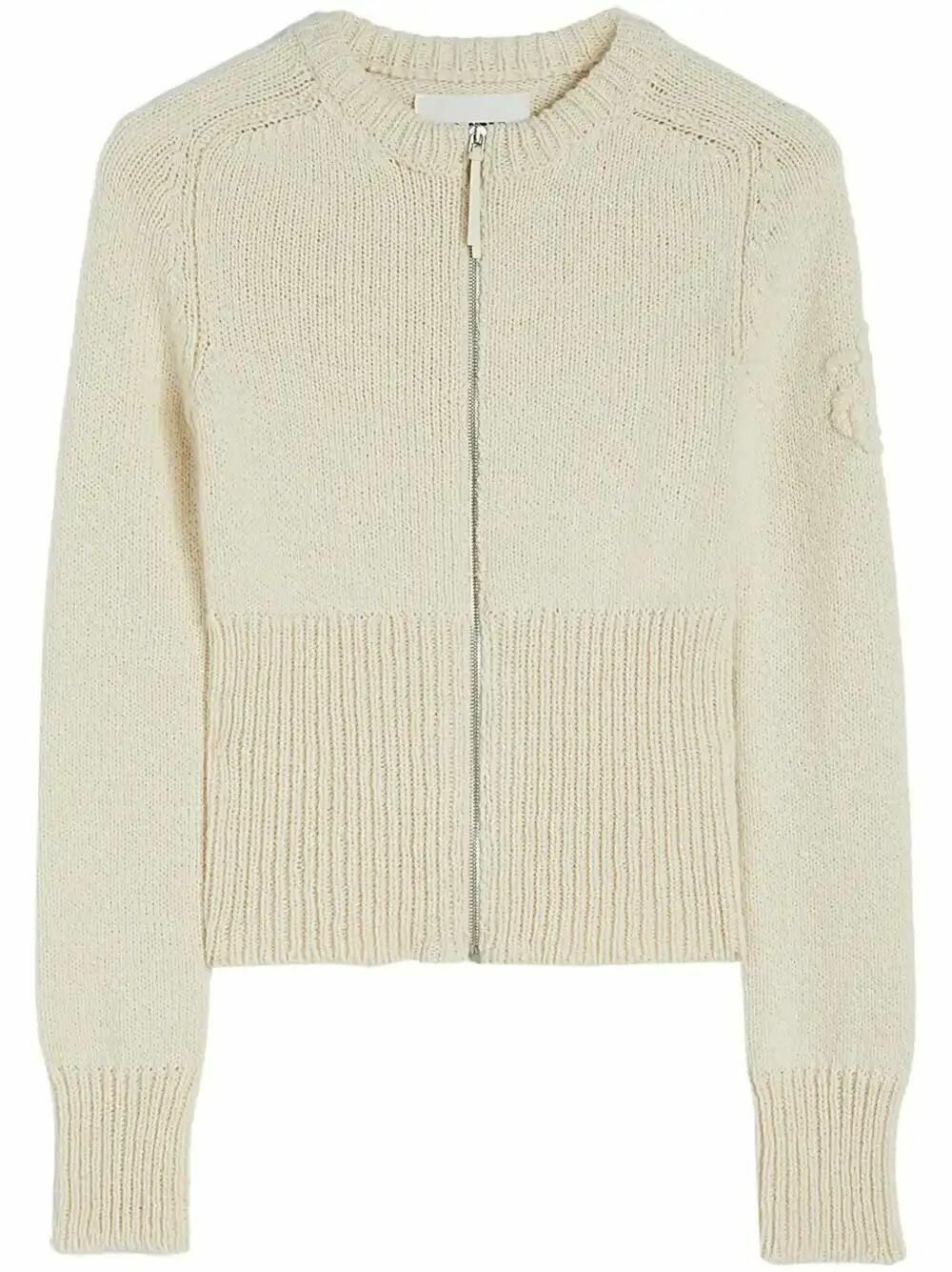 Jil Sander Neutrals Zip-Up Cardigan Jil Sander