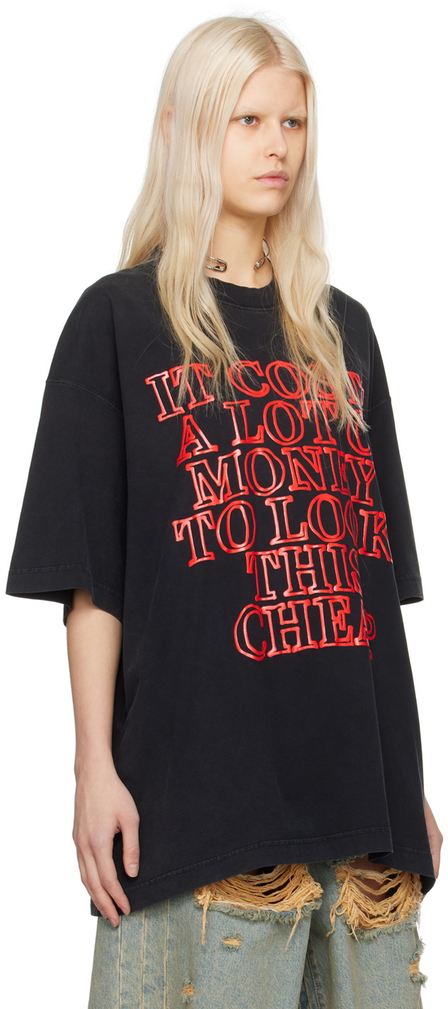 VETEMENTS Black Very Expensive T-Shirt Vetements
