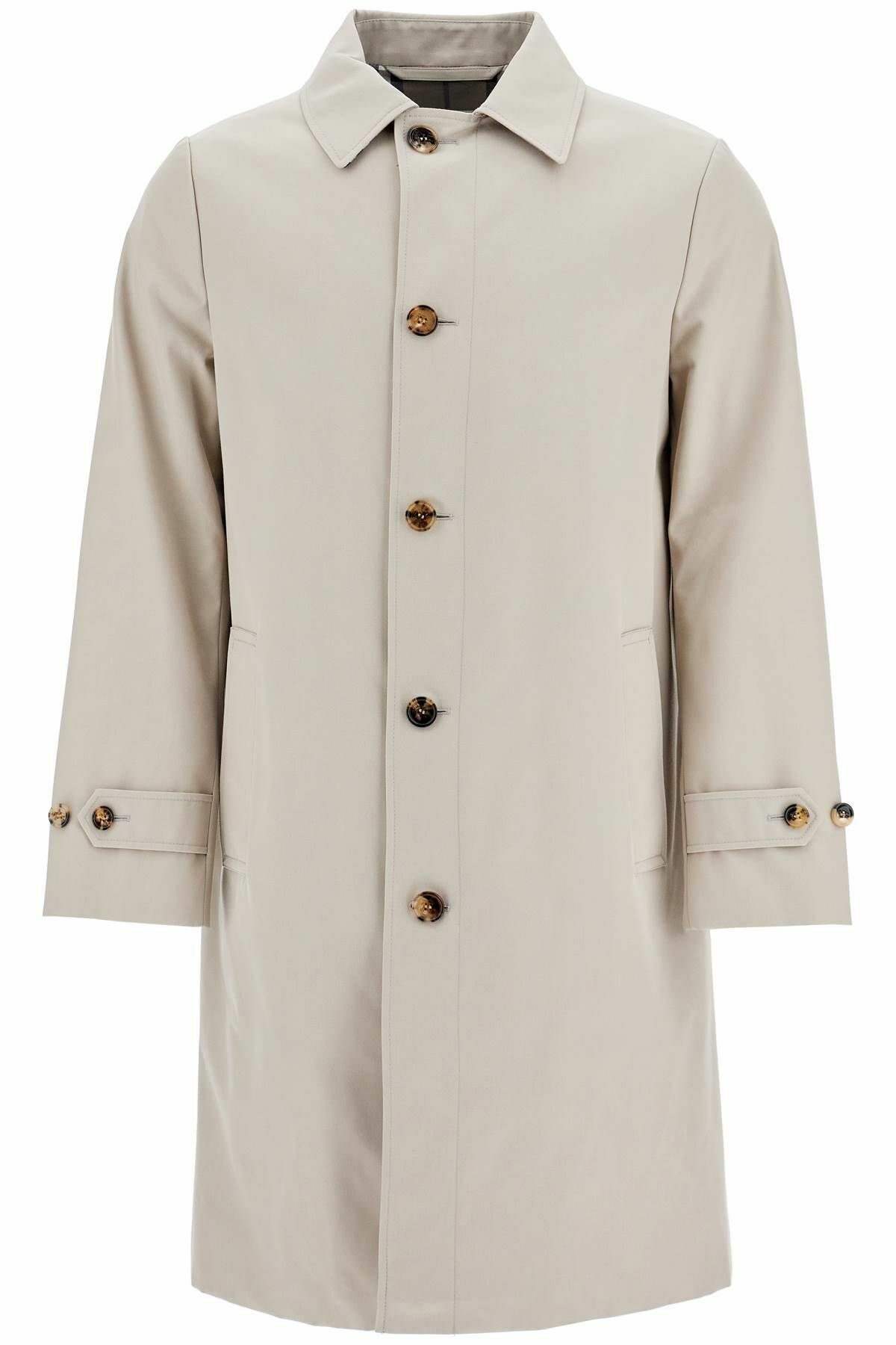 BURBERRY cotton blend car coat in mist Grey Burberry