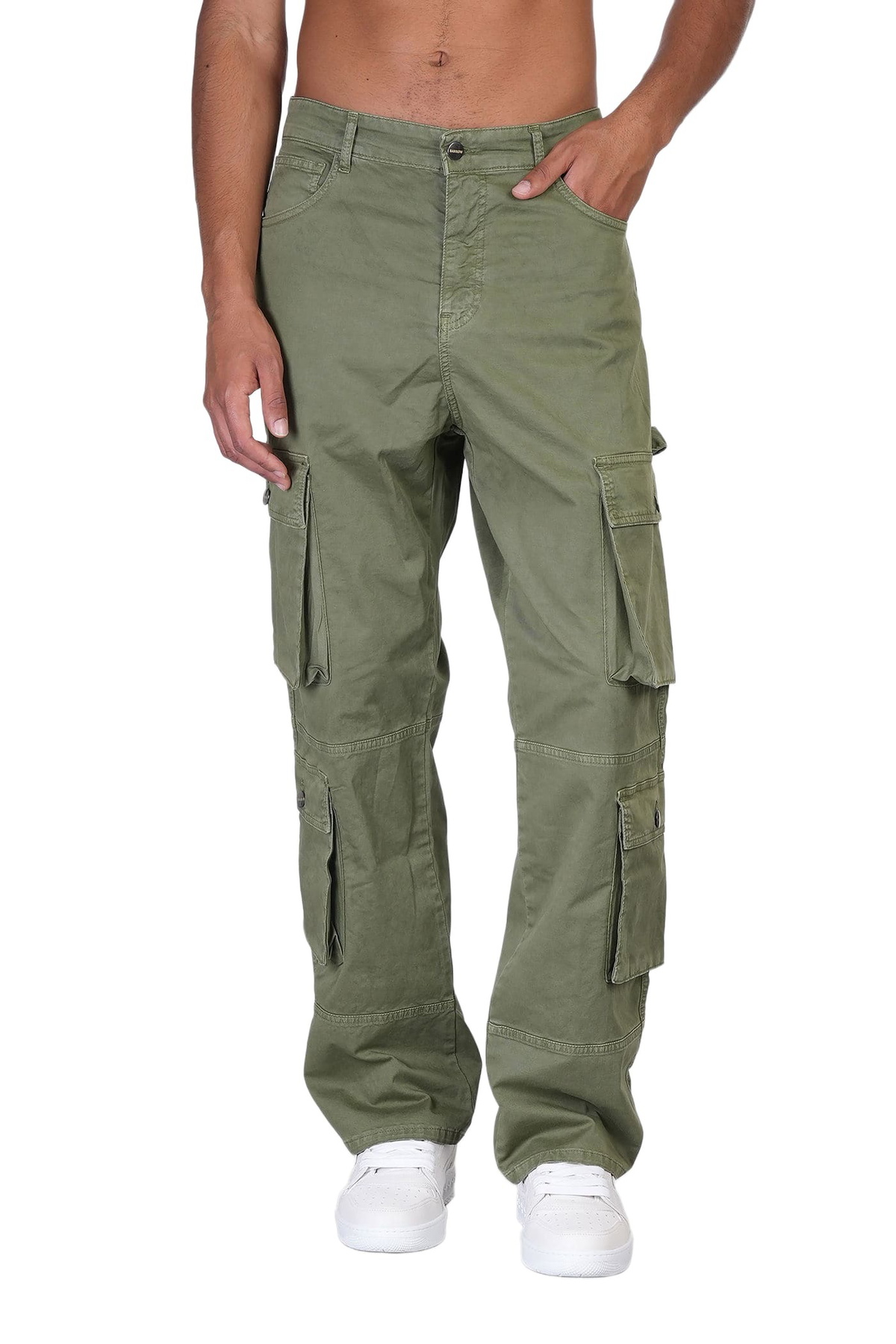 Barrow Pants In Green Cotton Barrow