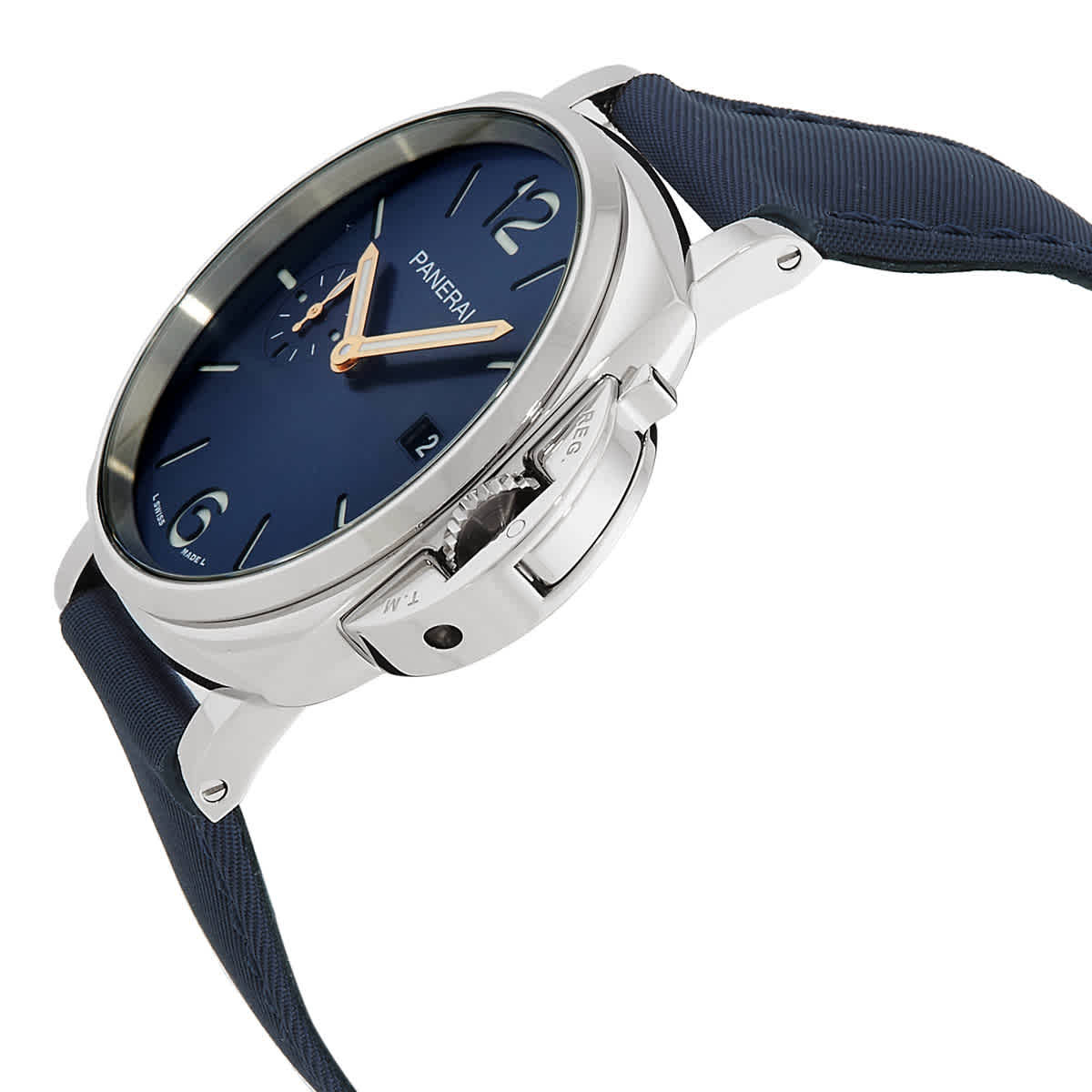 Panerai Luminor Due Prada Re-Nylon Automatic Blue Dial Mens Watch ...