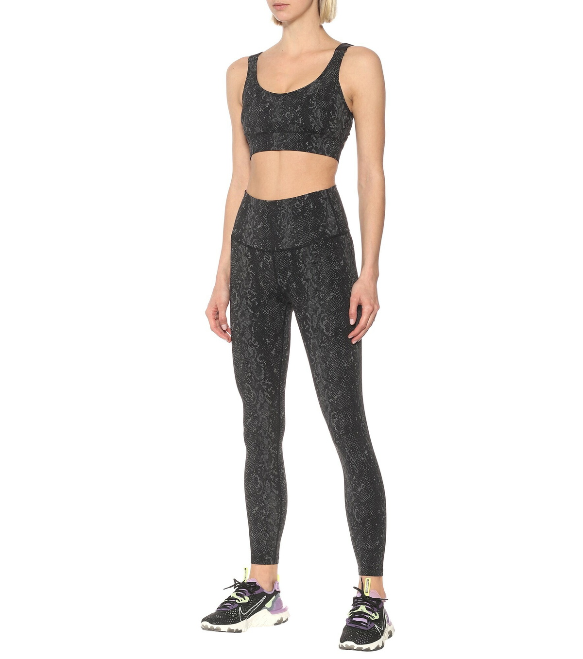 Varley - Edris snake-print sports bra Varley
