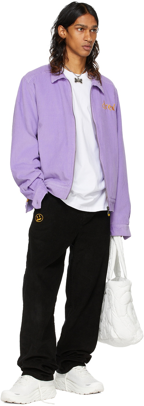 drew house SSENSE Exclusive Purple Painted Mascot Jacket drew house