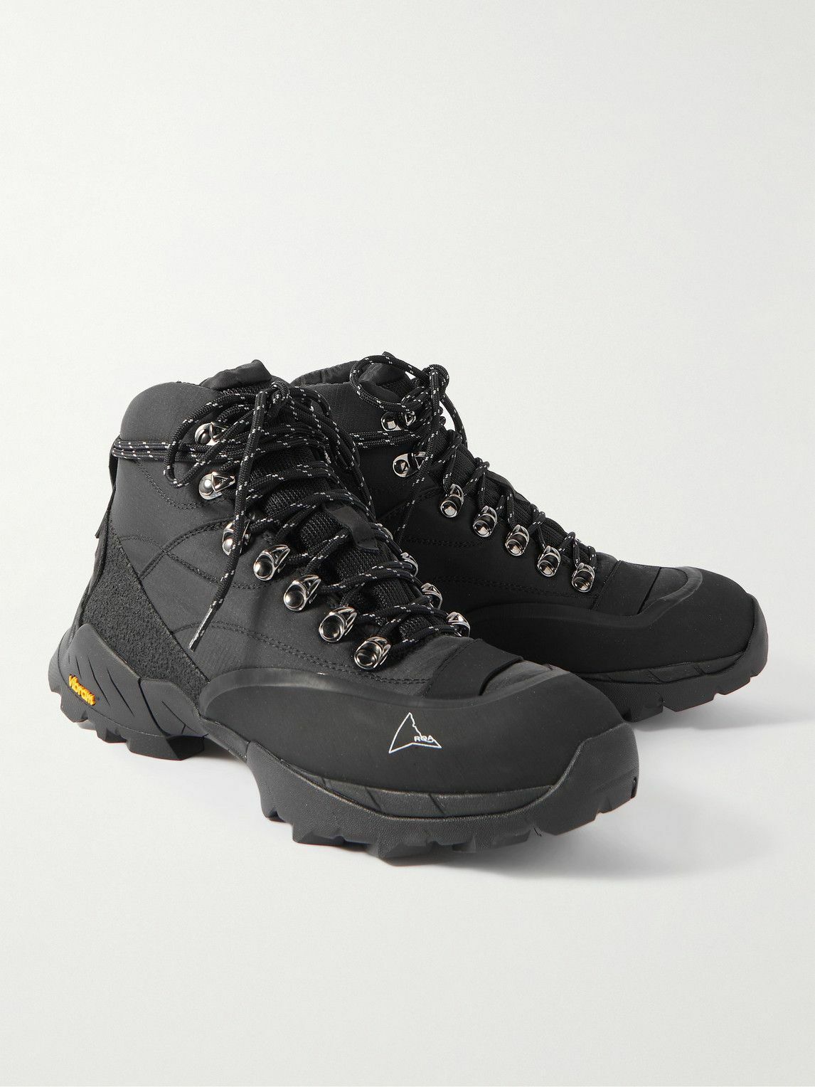 ROA - Andreas Strap Rubber-Trimmed Ripstop Boots - Black ROA