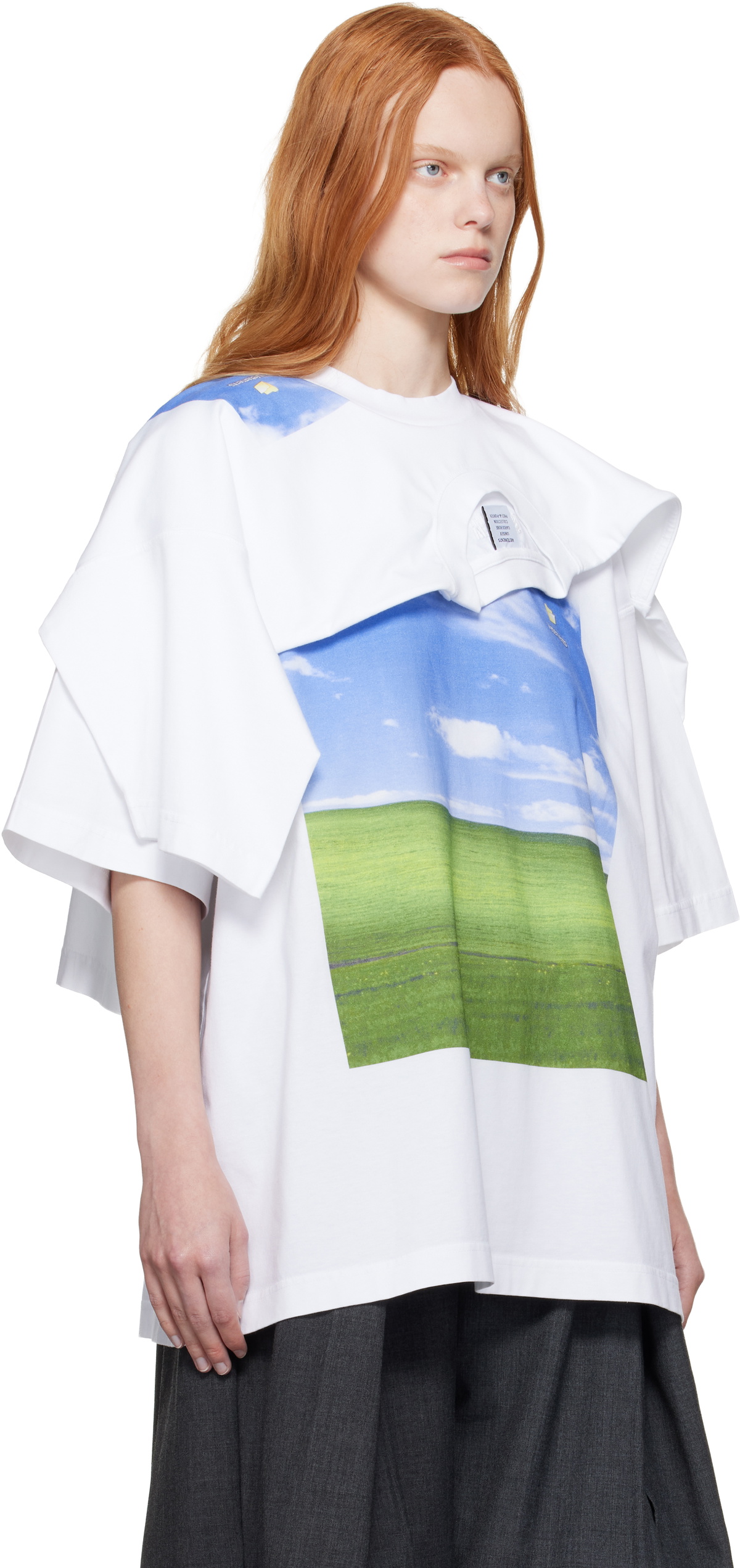 VETEMENTS White Desktop Double Layered T-shirt Vetements
