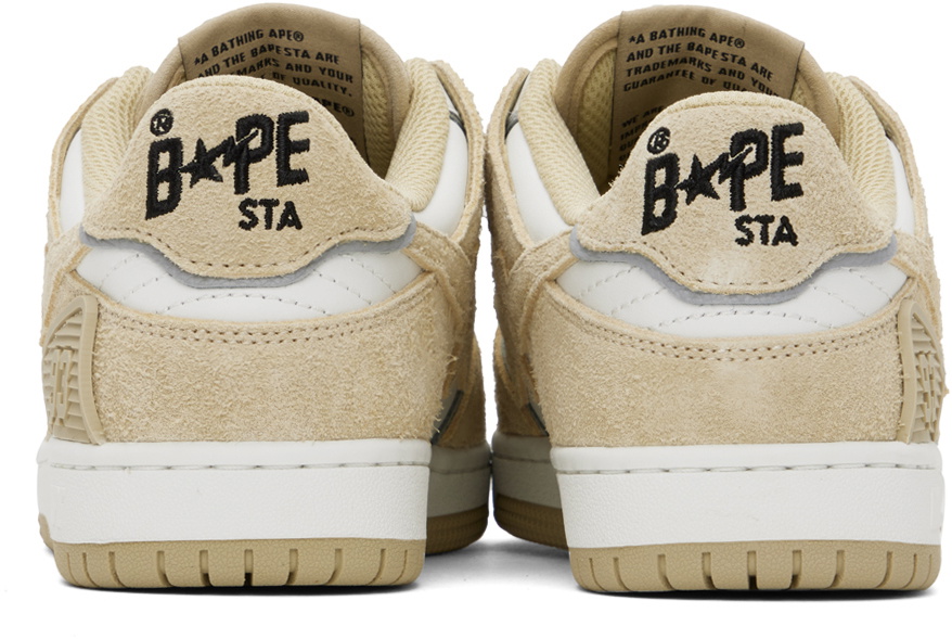 BAPE Beige & White SK8 STA #3 M1 Sneakers A Bathing Ape