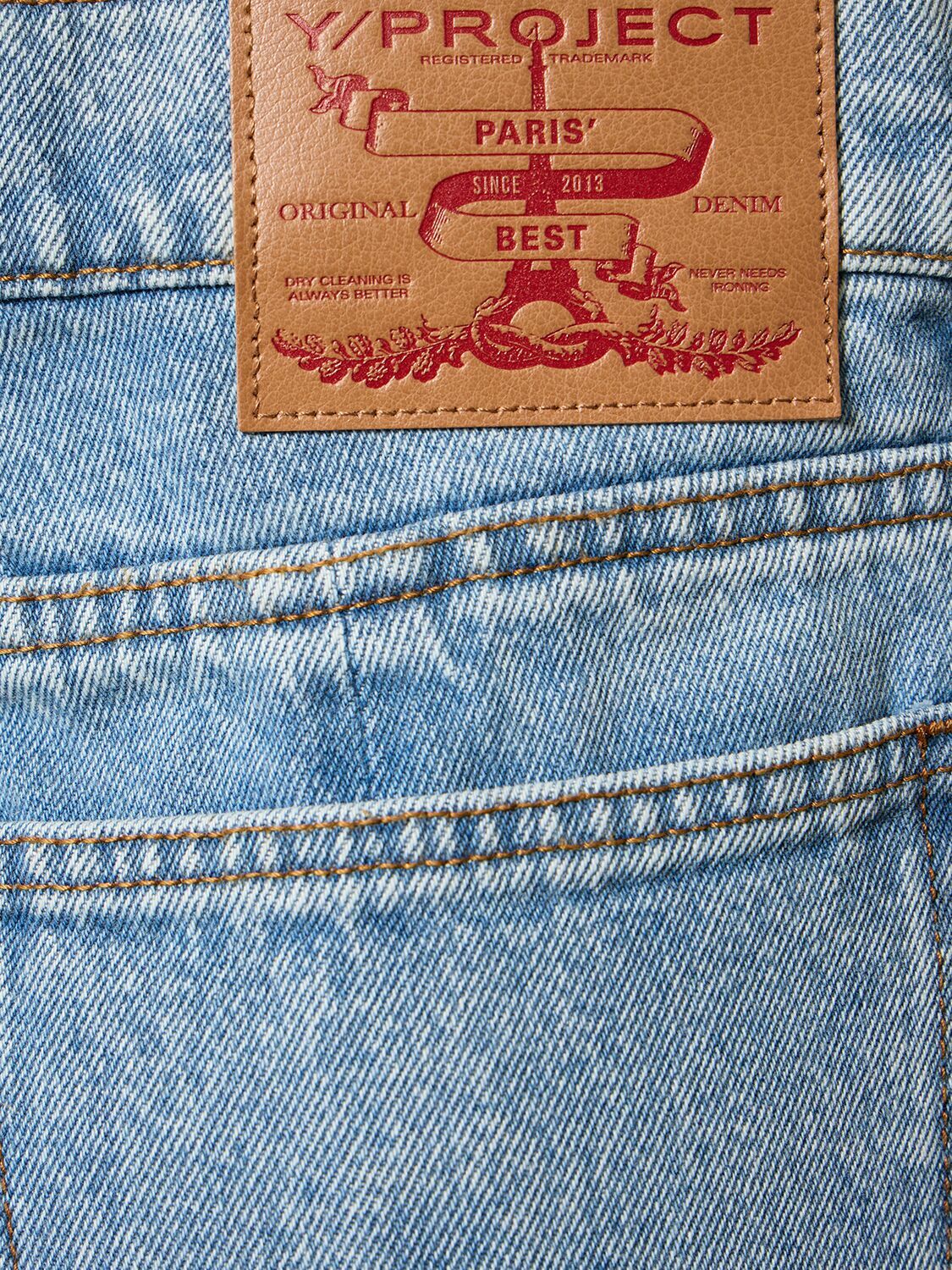 Y/PROJECT - Ruffled Denim High Rise Straight Jeans Y/Project