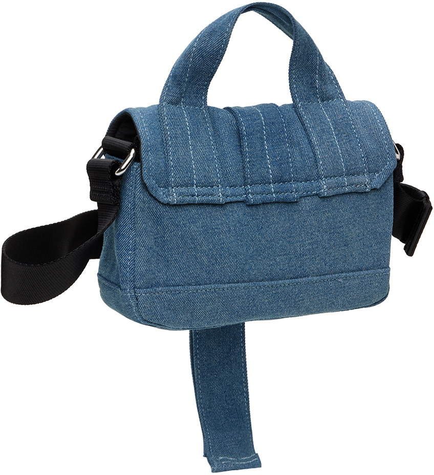 GANNI Blue Recycled Tech Mini Denim Bag GANNI