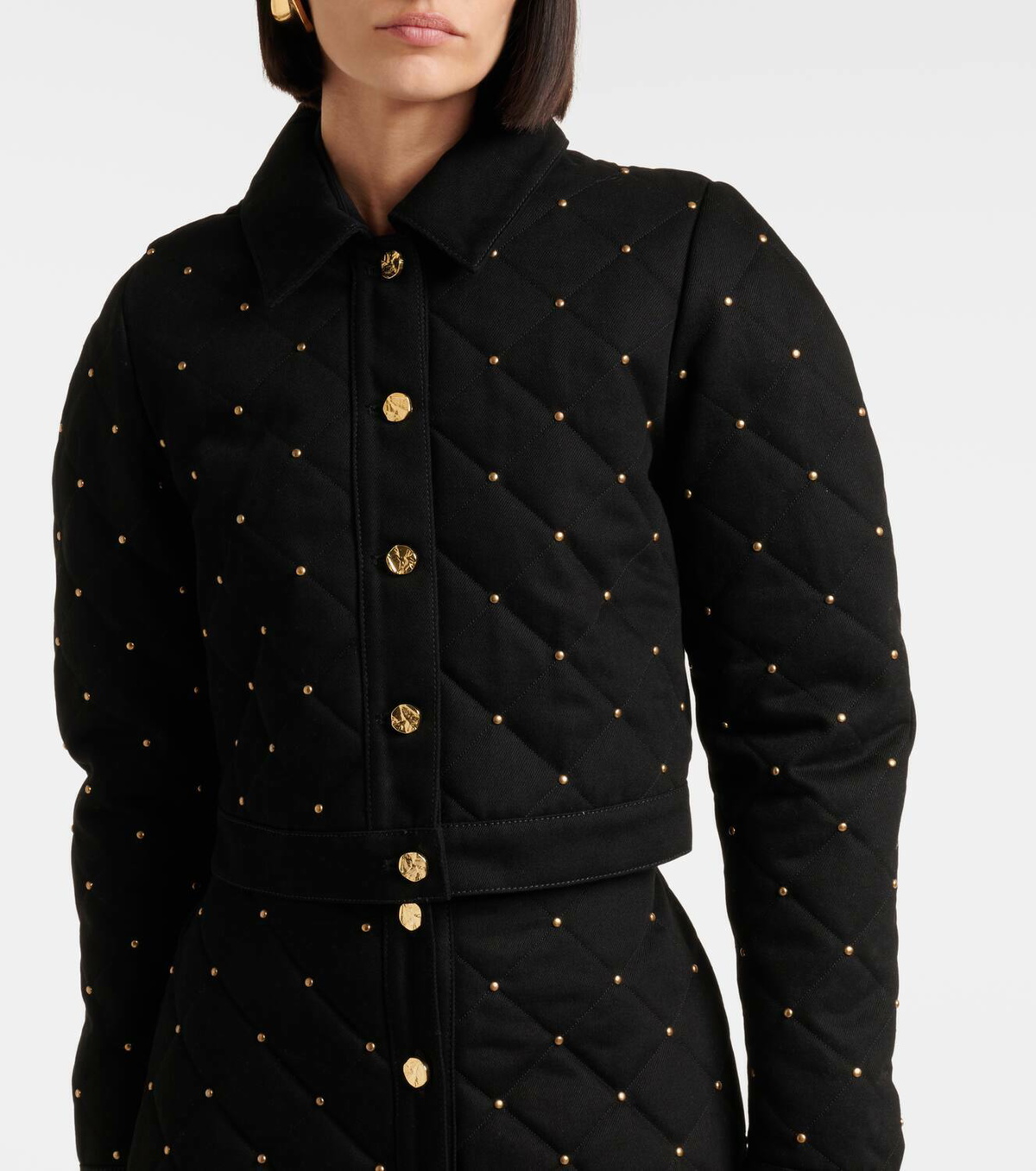 Nina Ricci Embellished cropped denim jacket Nina Ricci