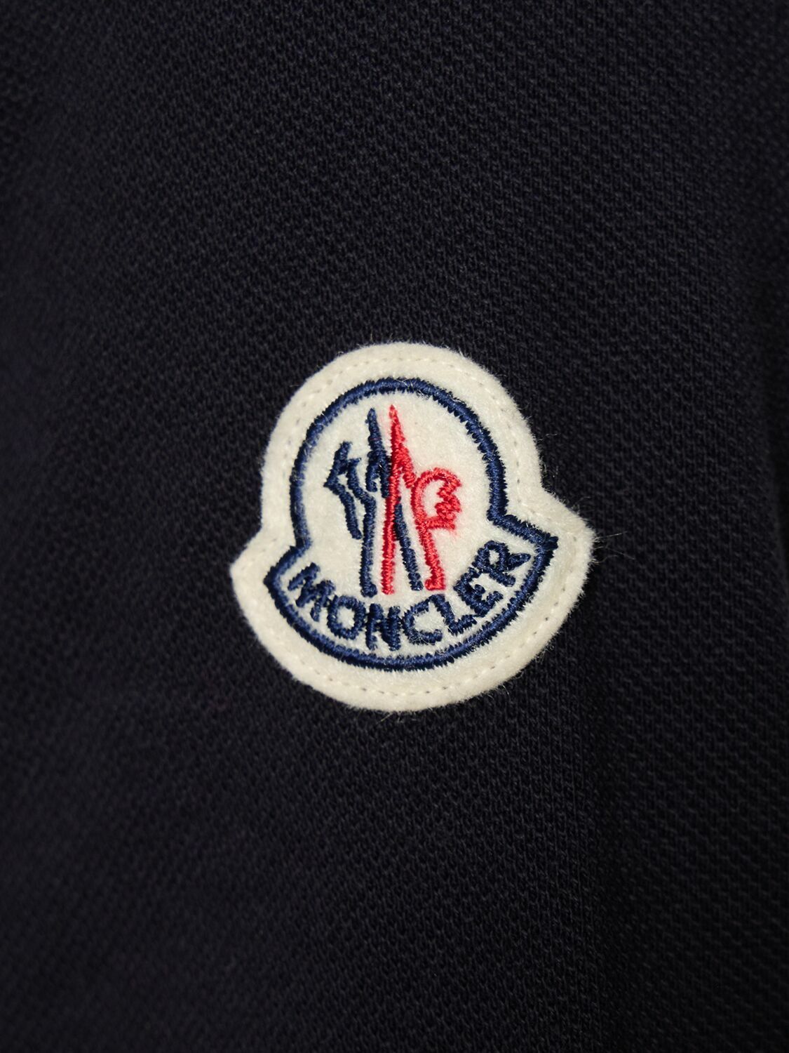 MONCLER - Logo Cotton Piquet Polo Shirt Moncler