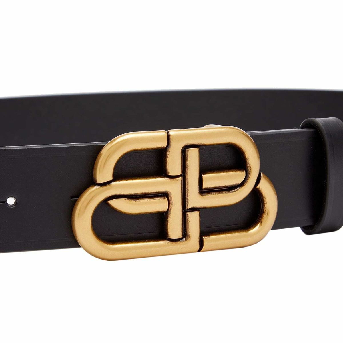 Balenciaga Men's BB Buckle Belt in Black Balenciaga