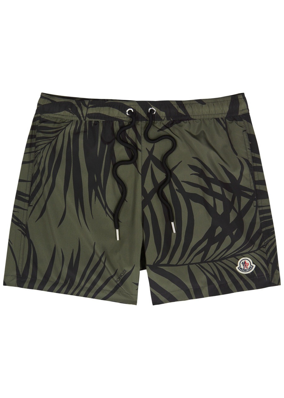 Moncler Printed Shell Swim Shorts Black Moncler