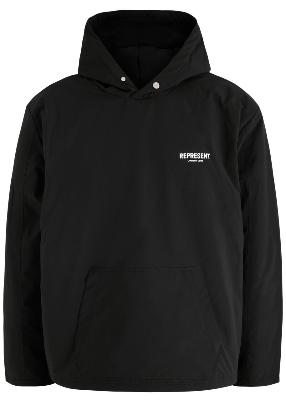 Represent Owners' Club Hooded Shell Jacket Black Represent