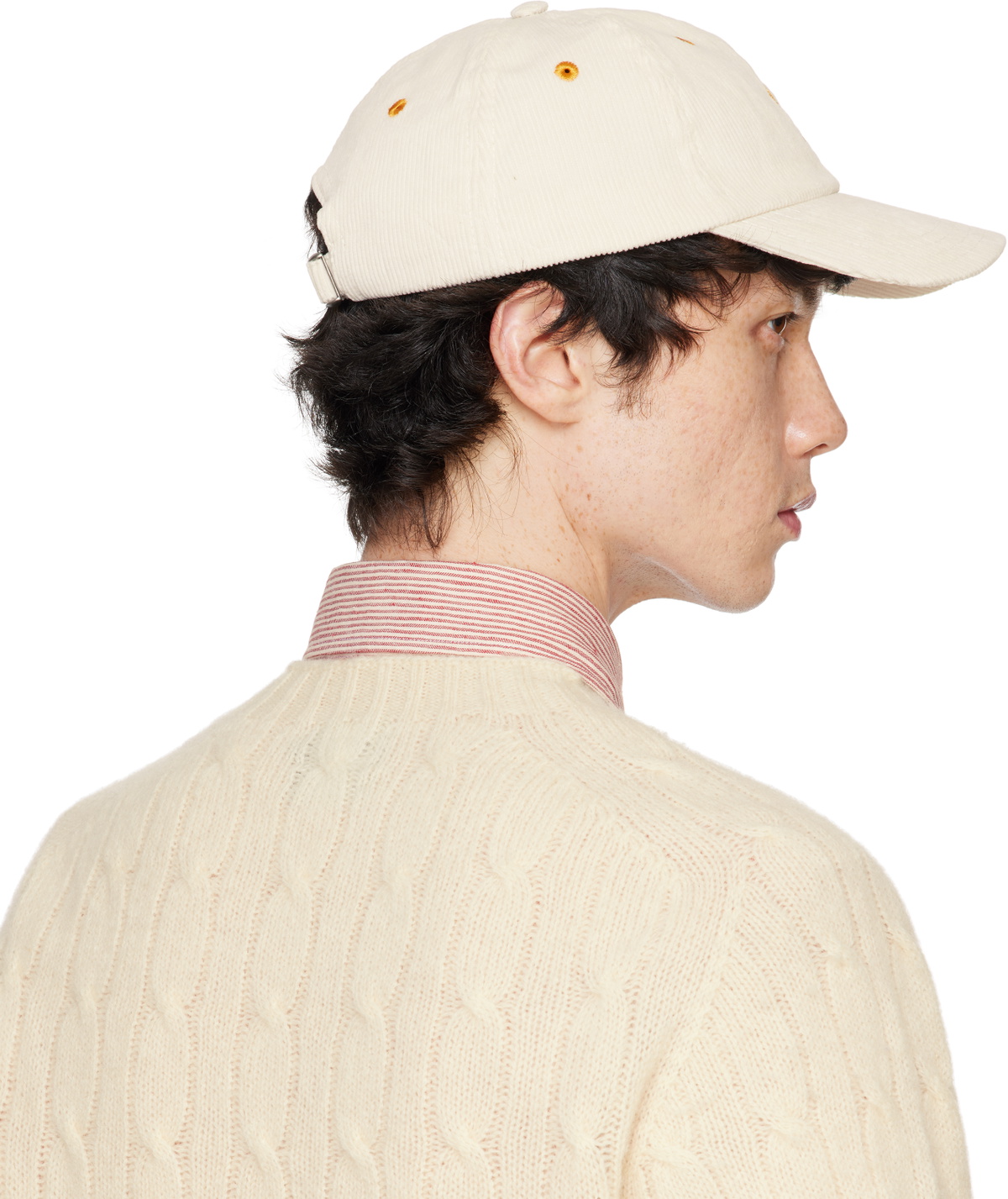 Drake's Off-White 'D' Emblem Baseball Cap Drake's
