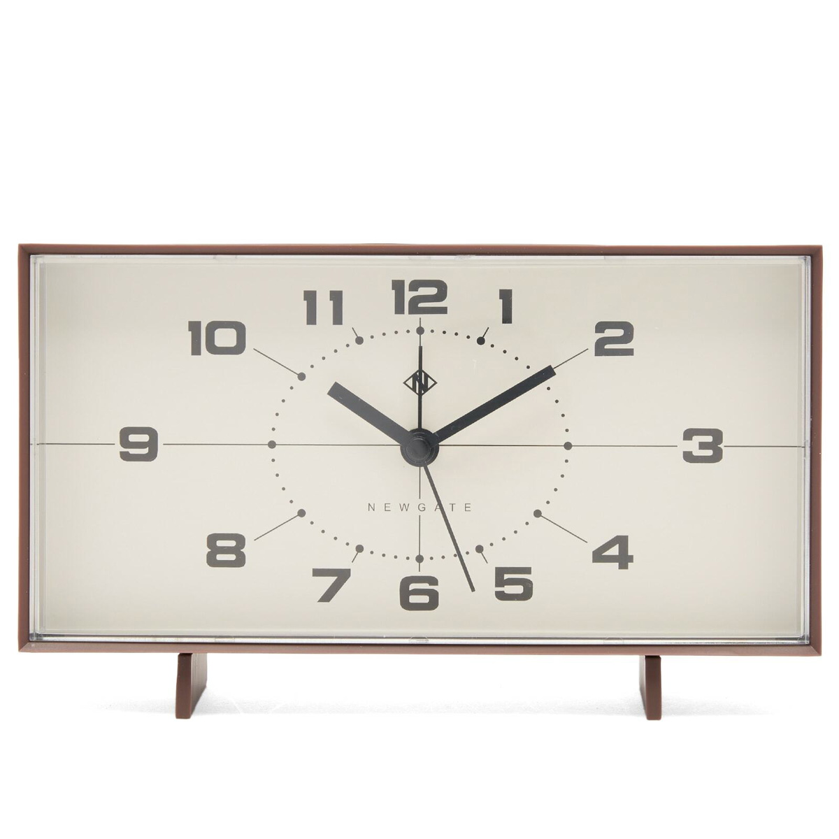 Newgate Clocks Wideboy Mantel Alarm Clock in Mocha Brown Newgate Clocks