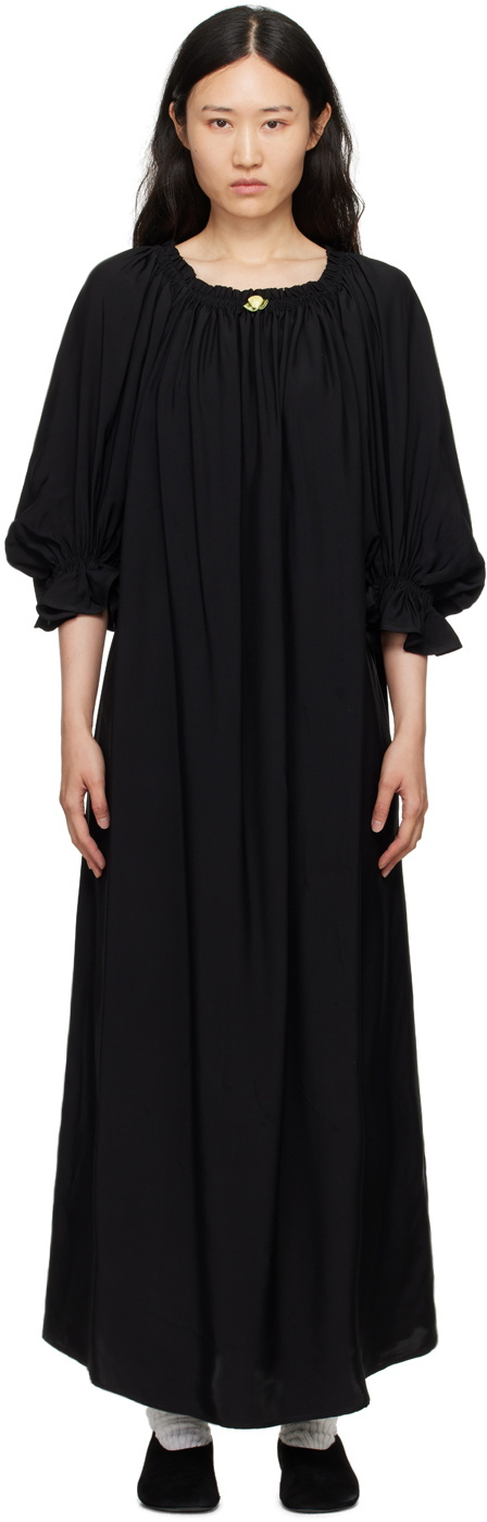 Sleeper Black Zephir Maxi Dress Sleeper