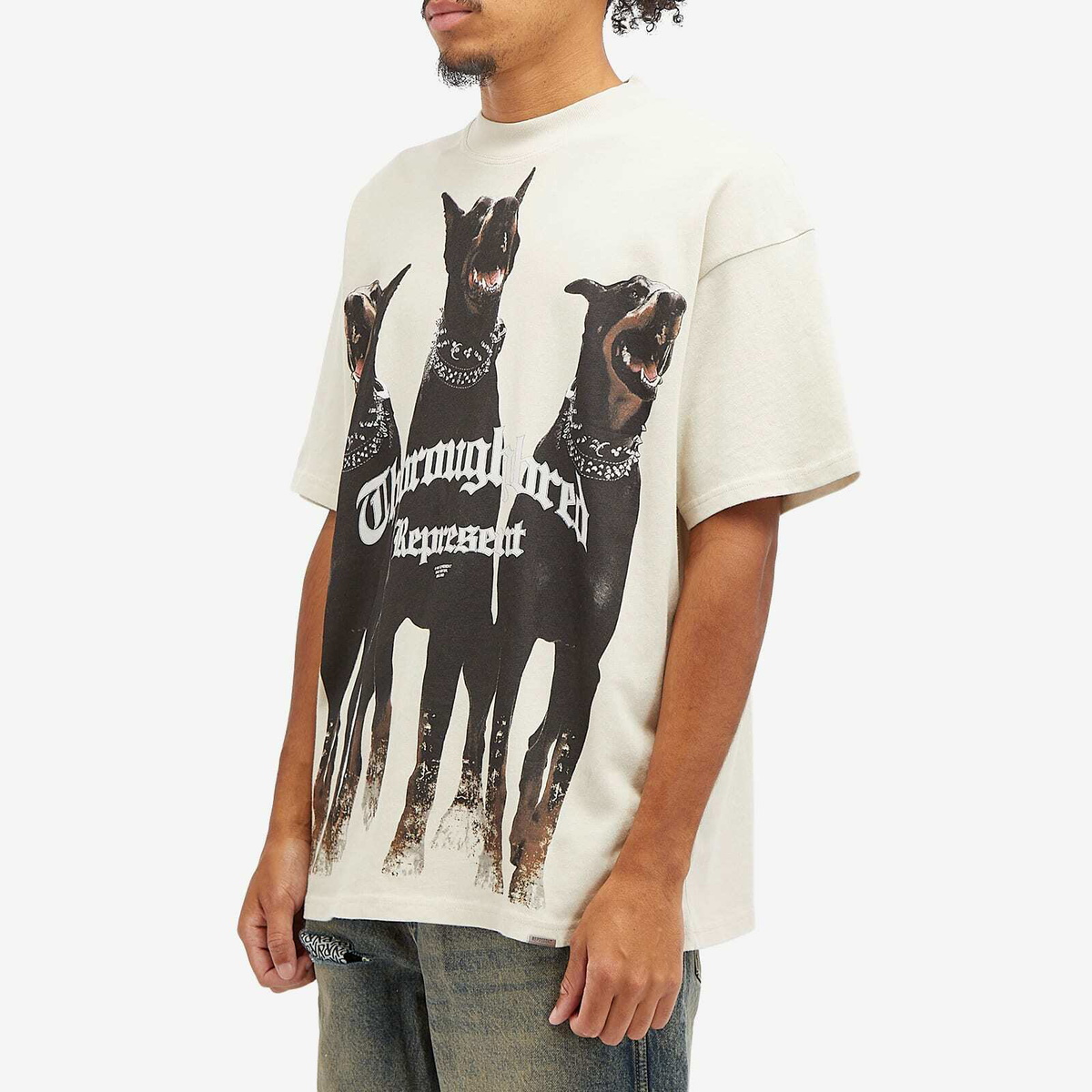 Represent Men's Thoroughbred T-Shirt in Vintage White Represent