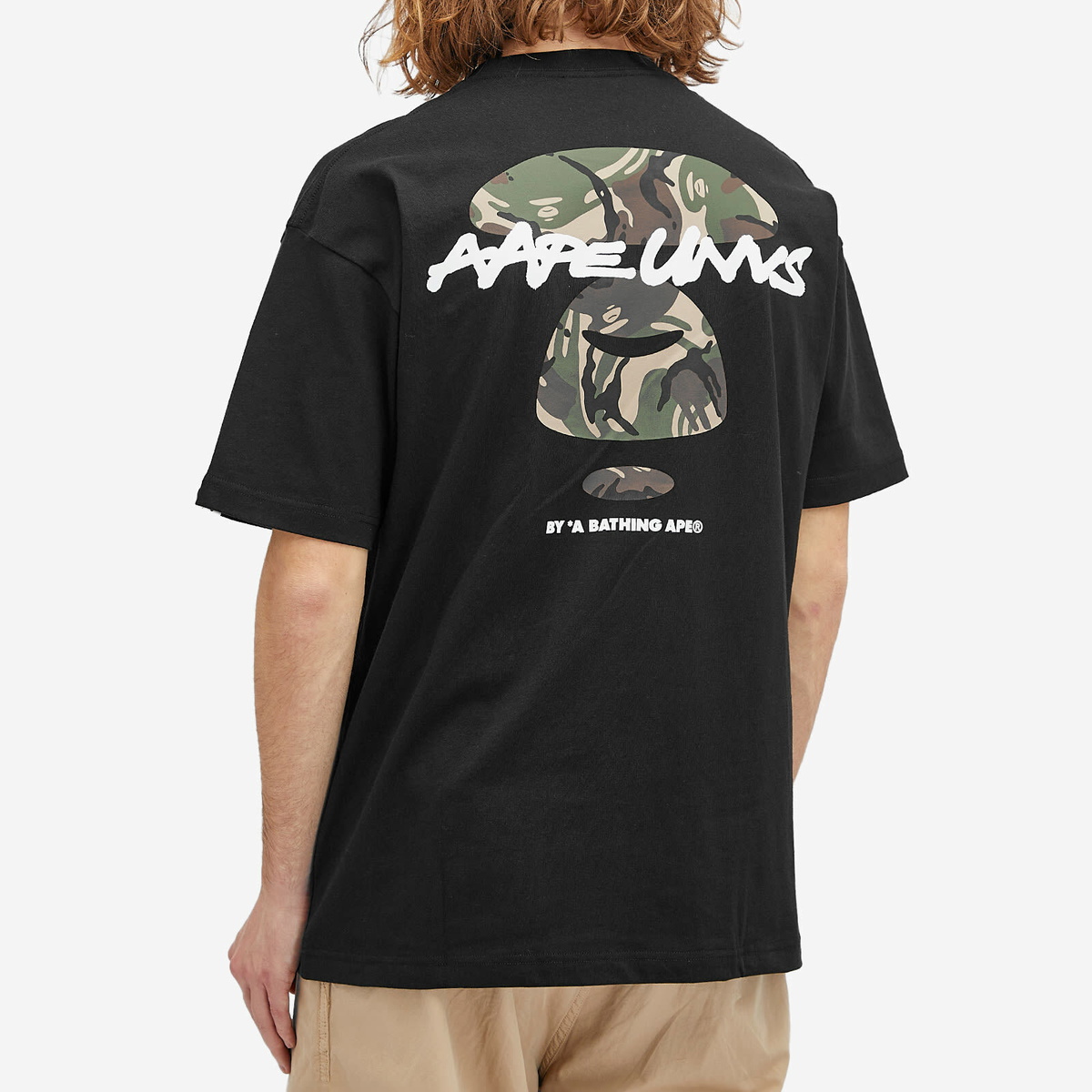 Men's AAPE Graffiti X-Bone T-Shirt in Black AAPE by A Bathing Ape