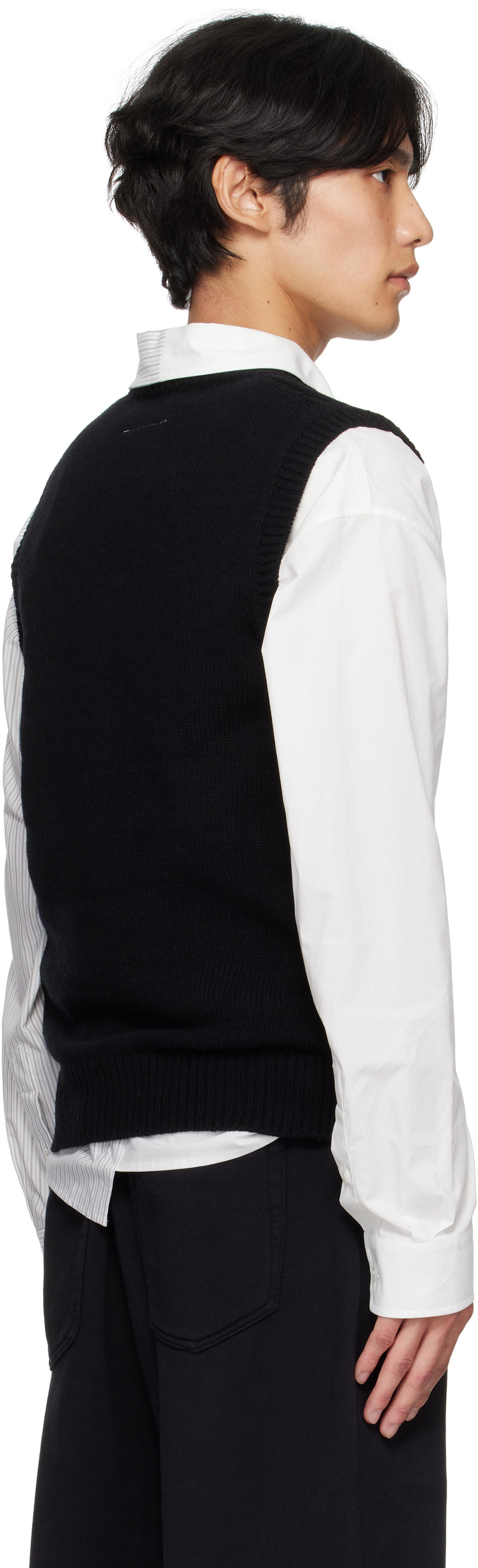 MM6 Maison Margiela Black Taped Label Sweater MM6 Maison Margiela