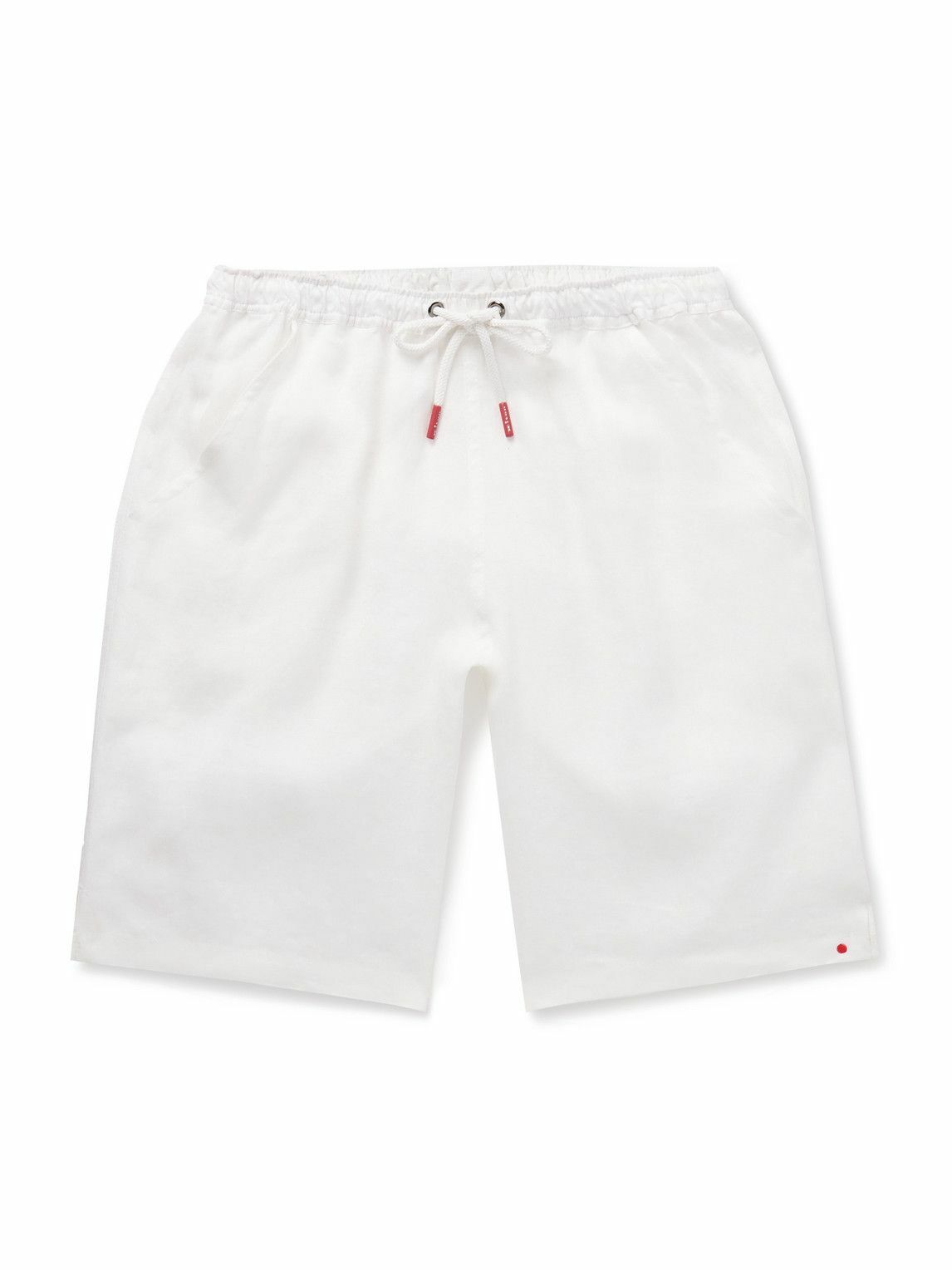 Kiton - Slim-Fit Linen Drawstring Shorts - White Kiton