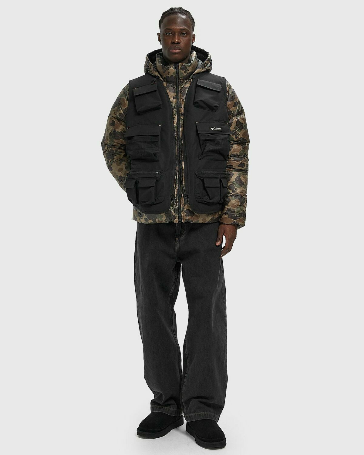 Columbia CSC1938 Dually Mountain black/brown Mens Down & Puffer Jacket ...