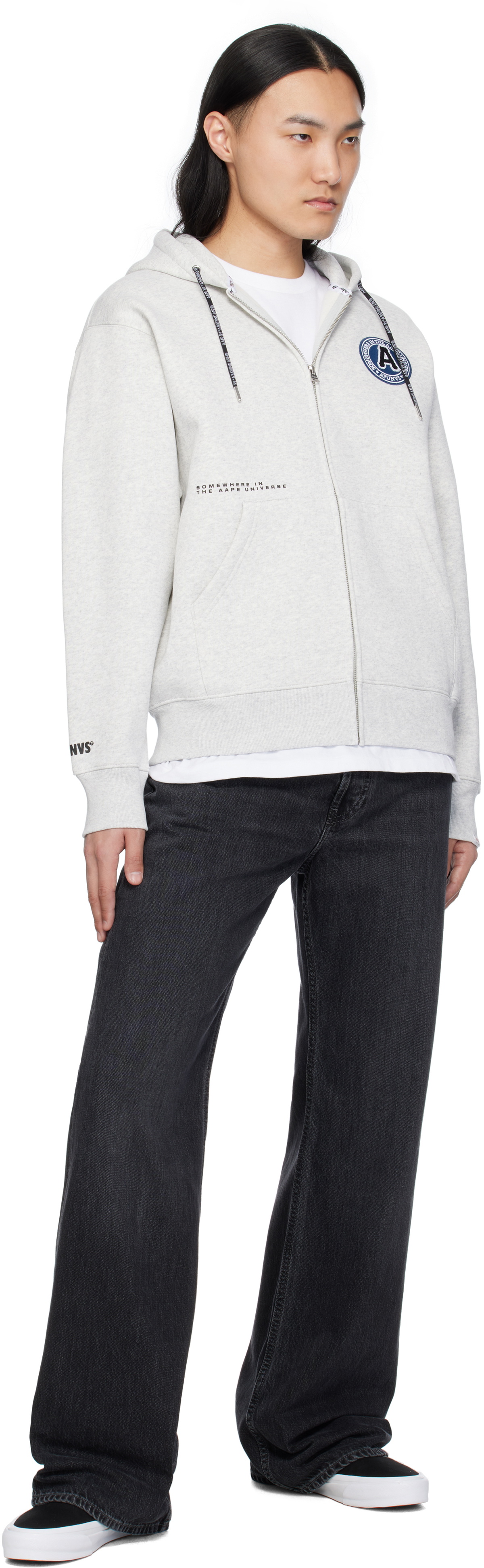 AAPE by A Bathing Ape Gray AAPE Injection Hoodie AAPE by A Bathing Ape