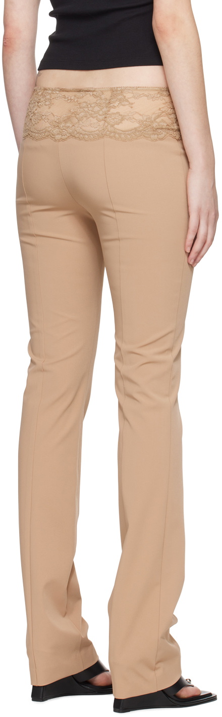 Blumarine Taupe Slim Trousers Blumarine