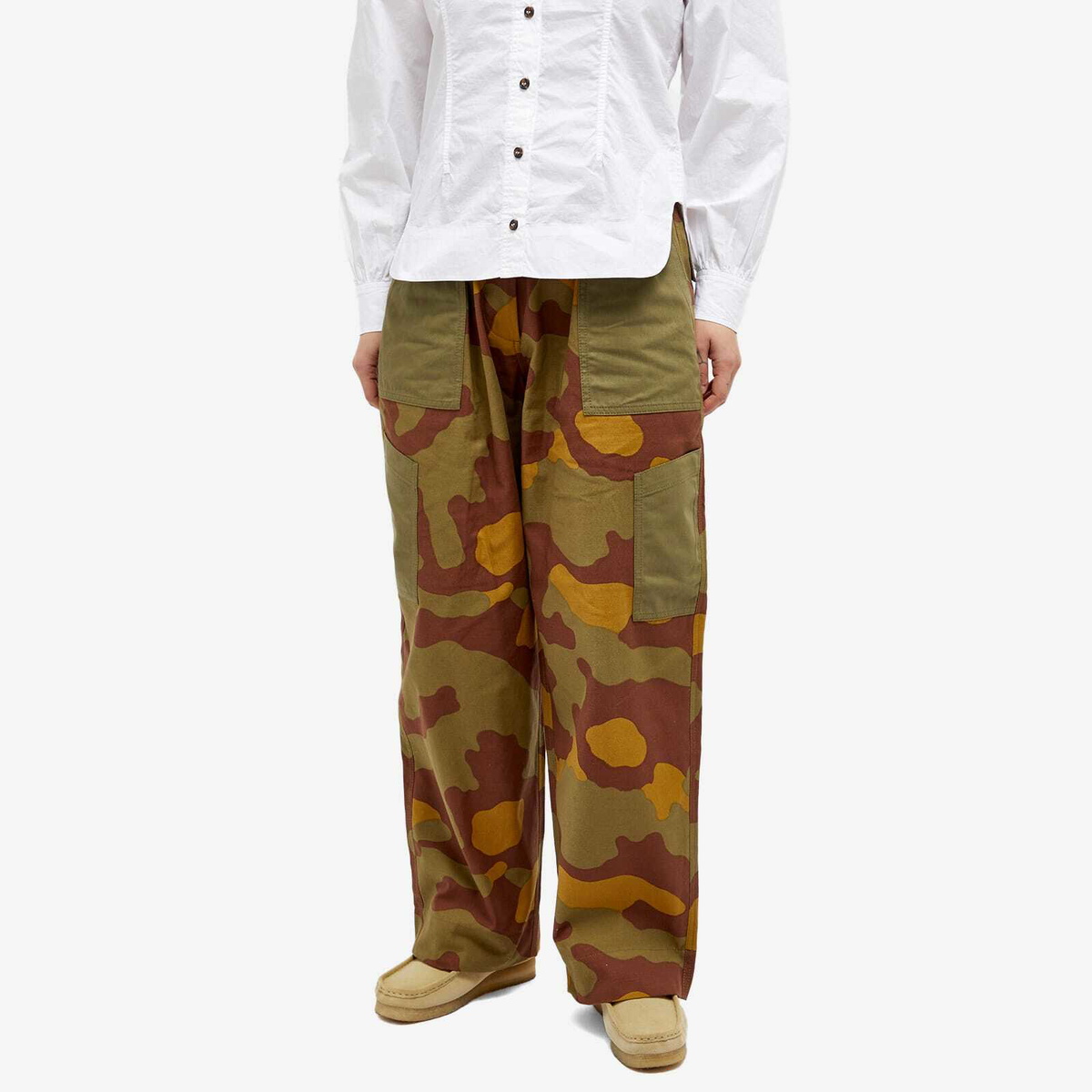 W'menswear Women's Marine Pants in Camo/Green W'menswear