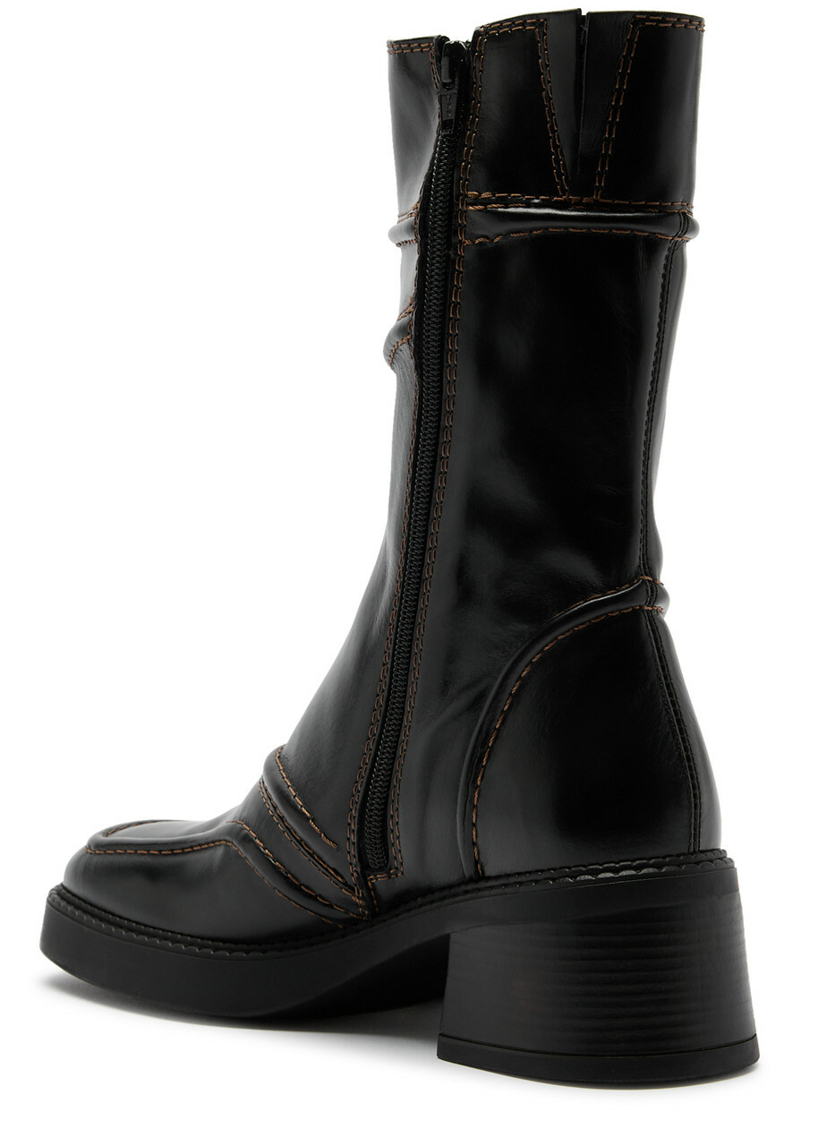 Miista Malene 65 Leather Mid-calf Boots Black MIISTA