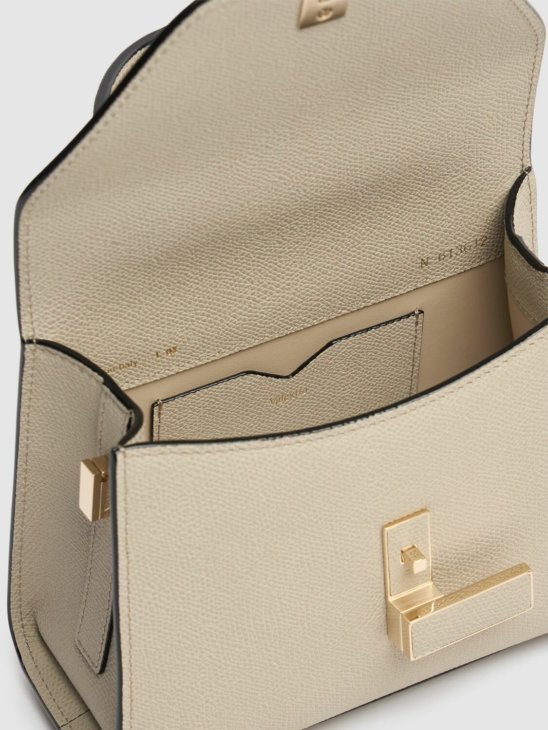 VALEXTRA Micro Iside Leather Top Handle Bag Valextra