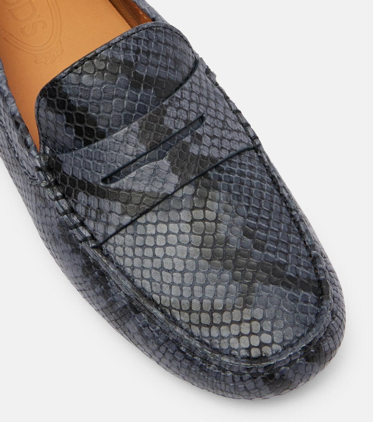 Tod's Gommino snake-effect leather driving shoes Tod's