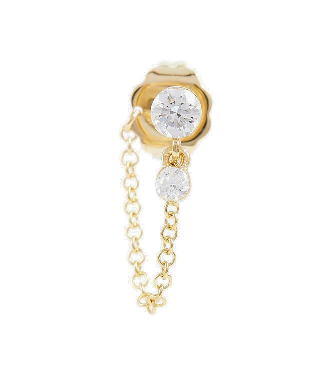 Maria Tash Invisible Dangle Chain 18kt gold single earring with ...