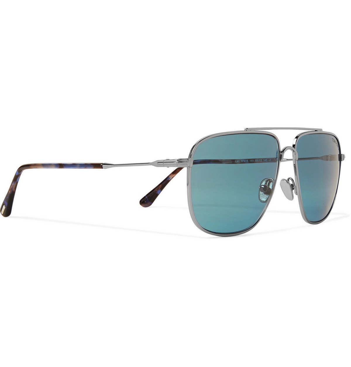 TOM FORD - Aviator-Style Silver-Tone and Acetate Sunglasses - Silver ...