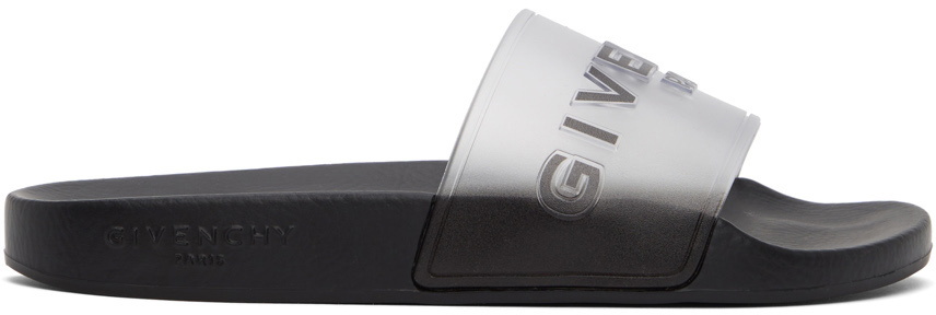 Givenchy Black Logo Flat Slides Givenchy