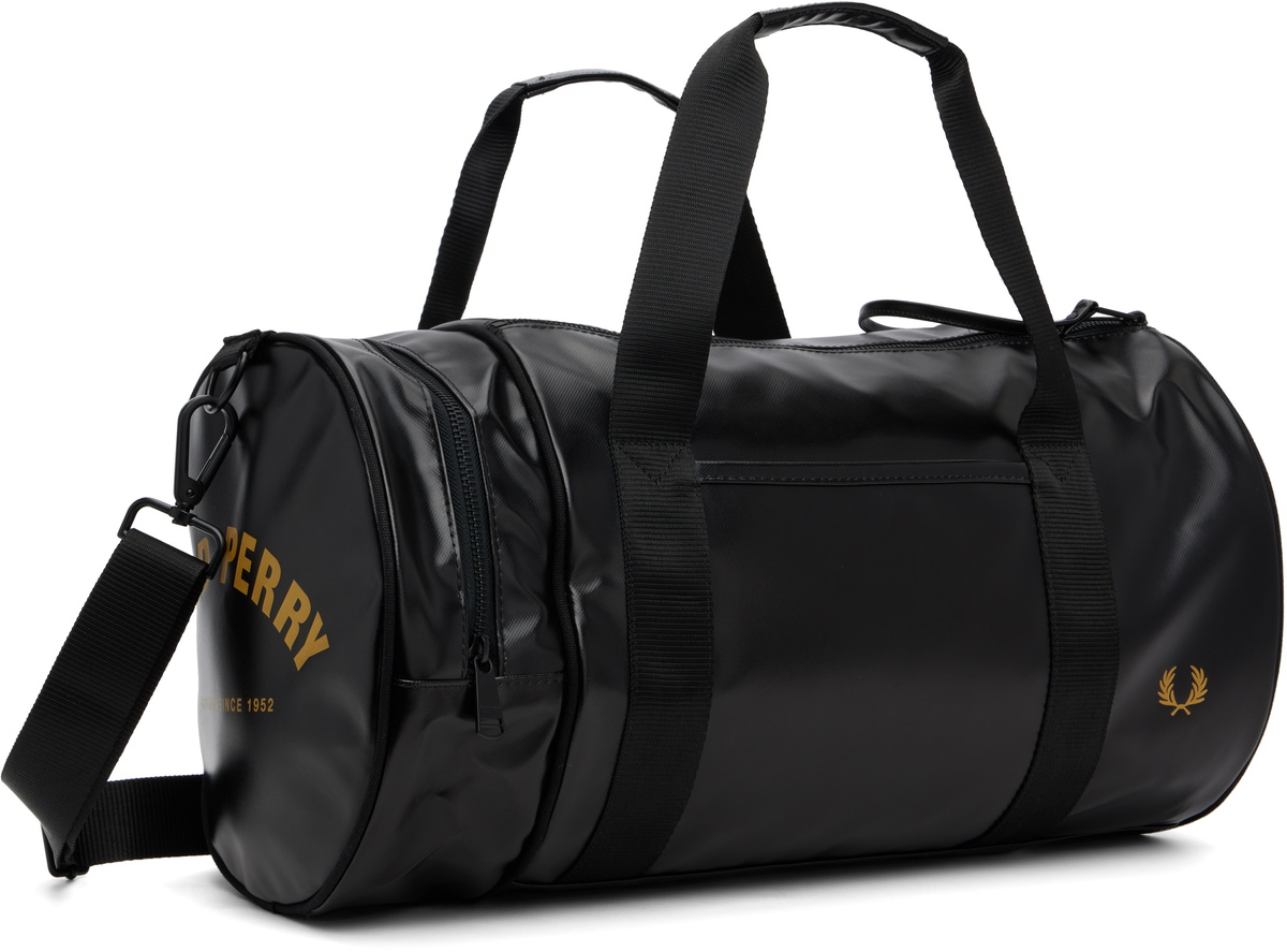 Fred Perry Brown Tonal Barrel Duffle Bag Fred Perry