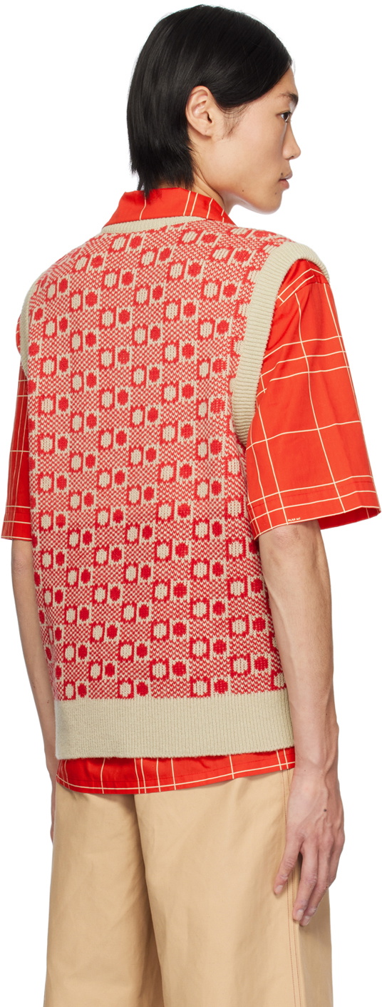 Marni Red Jacquard Vest Marni