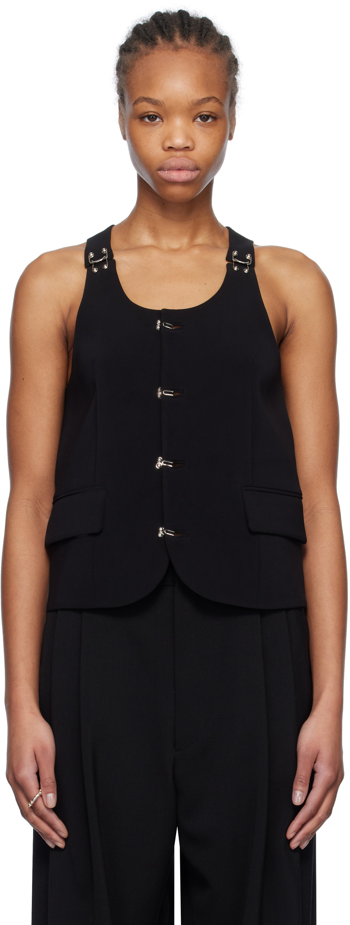 We11done Black Hook Vest We11done