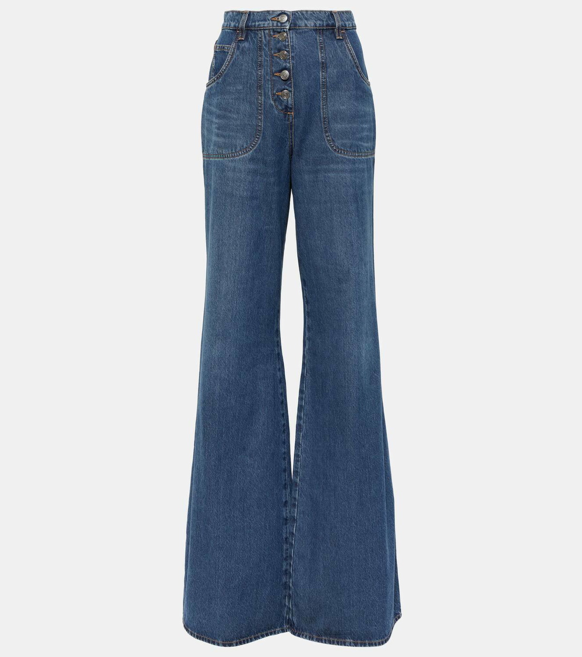 Etro Embroidered flared jeans Etro
