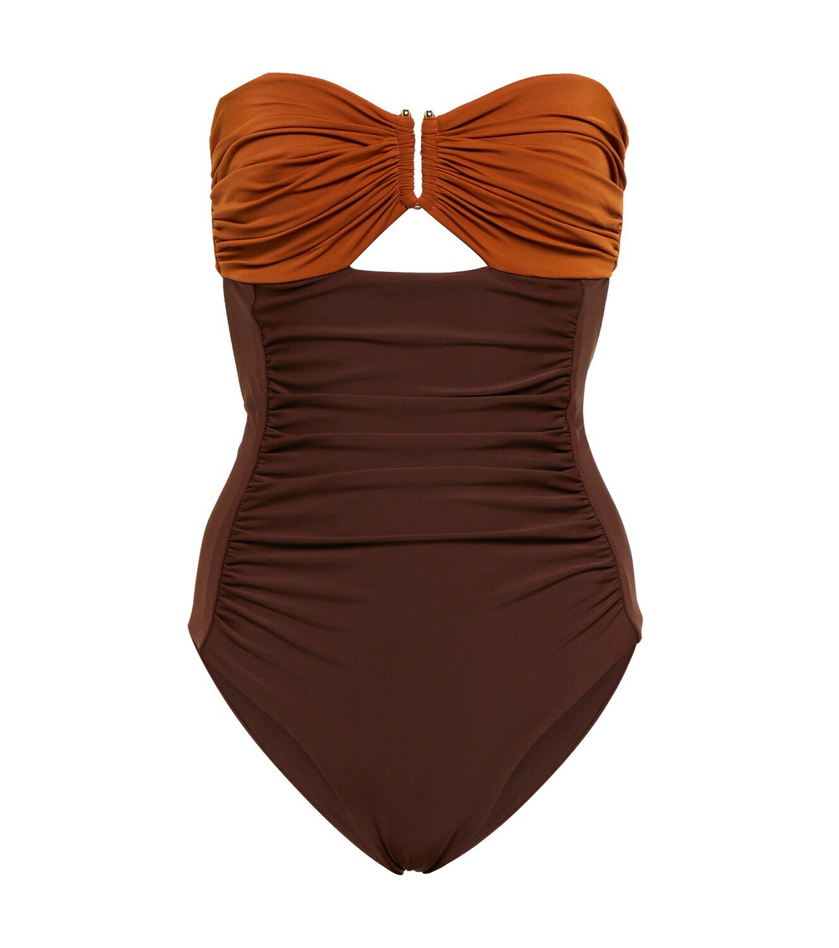Self-Portrait Ruched cutout swimsuit Self-Portrait