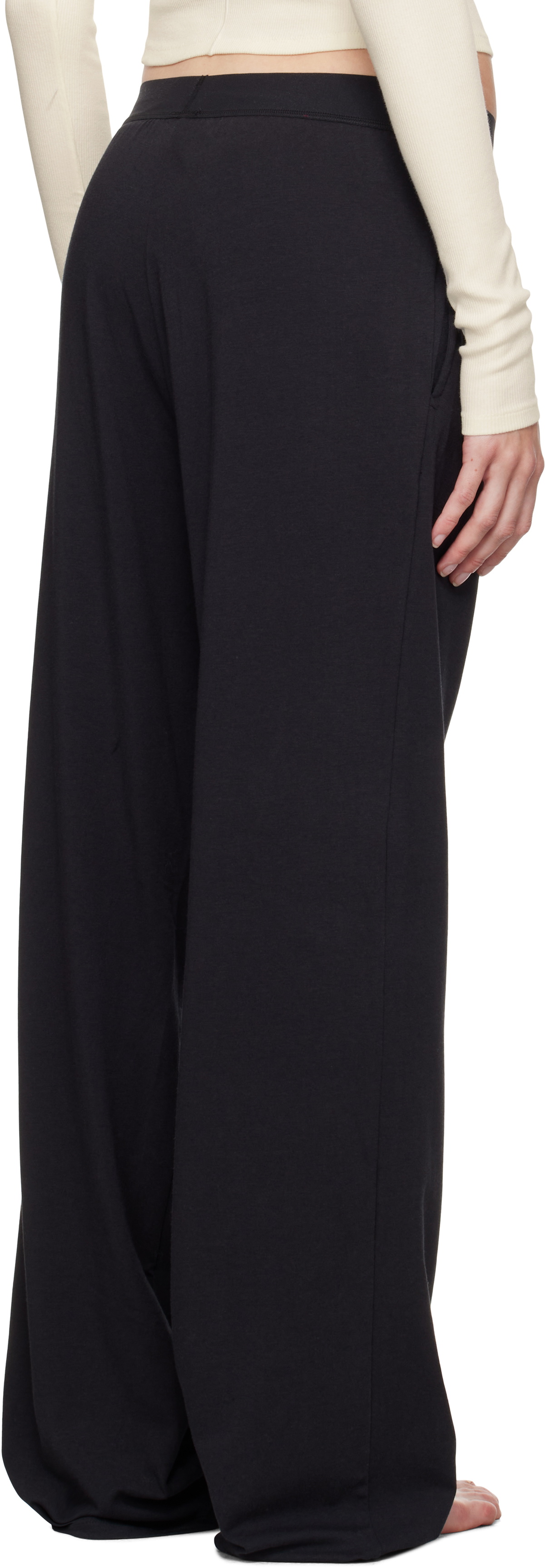 SKIMS Black Boyfriend Loose Lounge Pants SKIMS